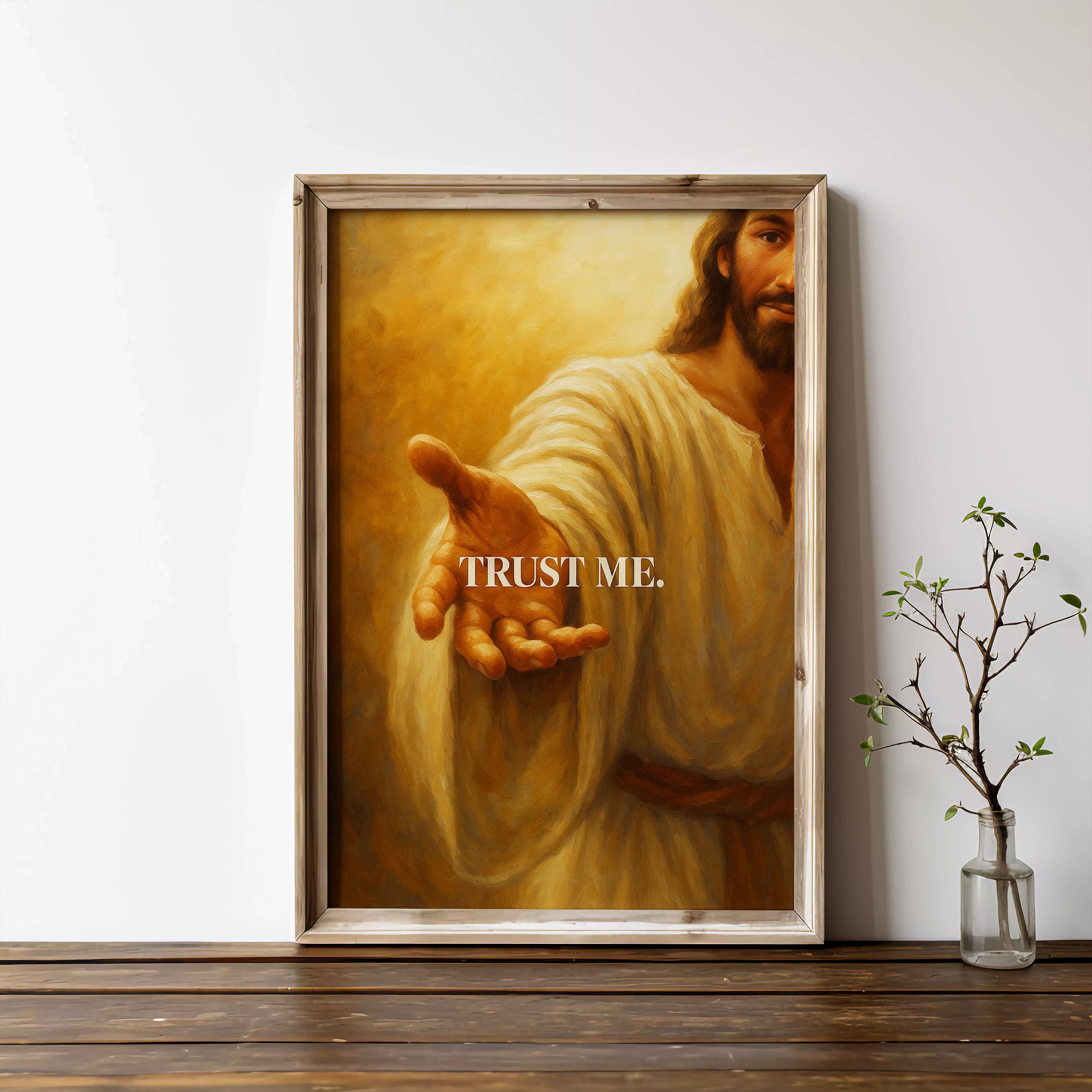 Hand of Jesus Christ Wall Art: TRUST ME Religious Art (digital Download ...