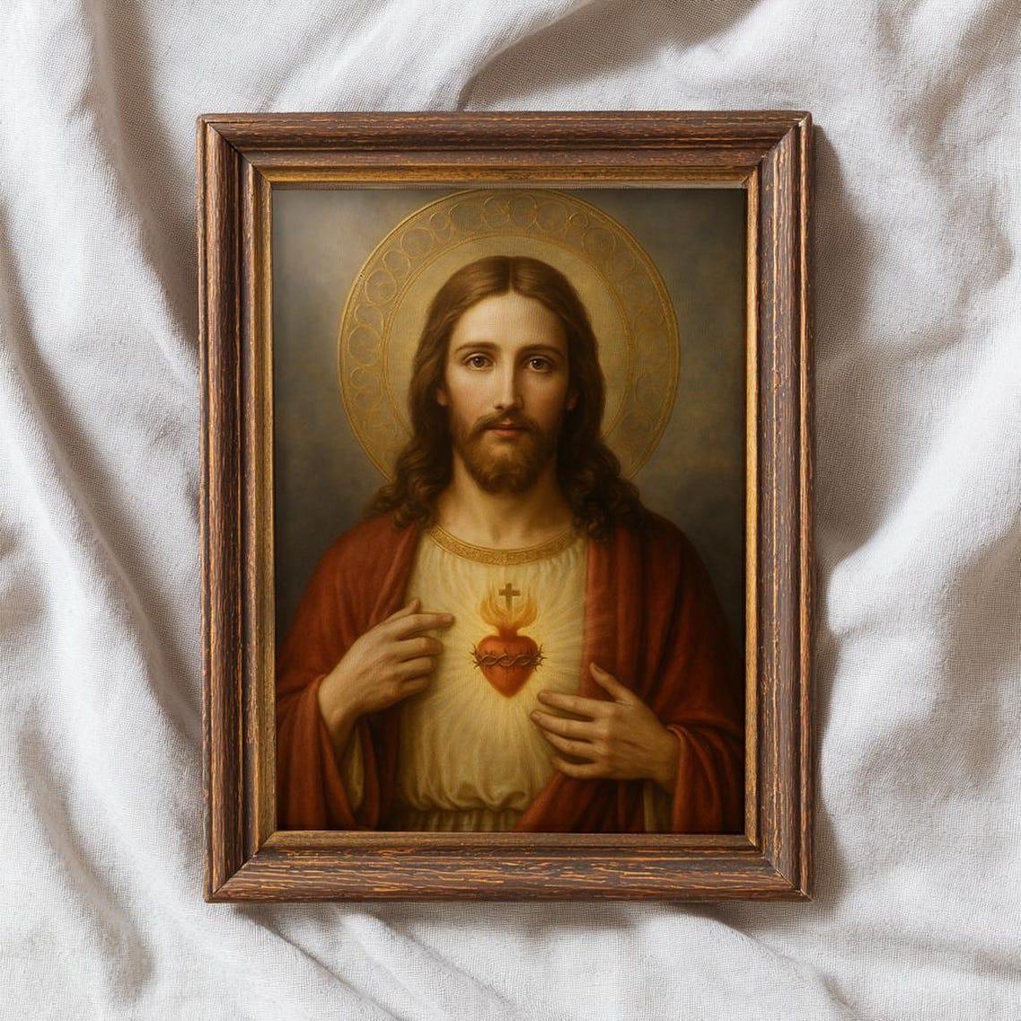 Sacred Heart of Jesus Painting : Religious Art Catholic Home Decor ...