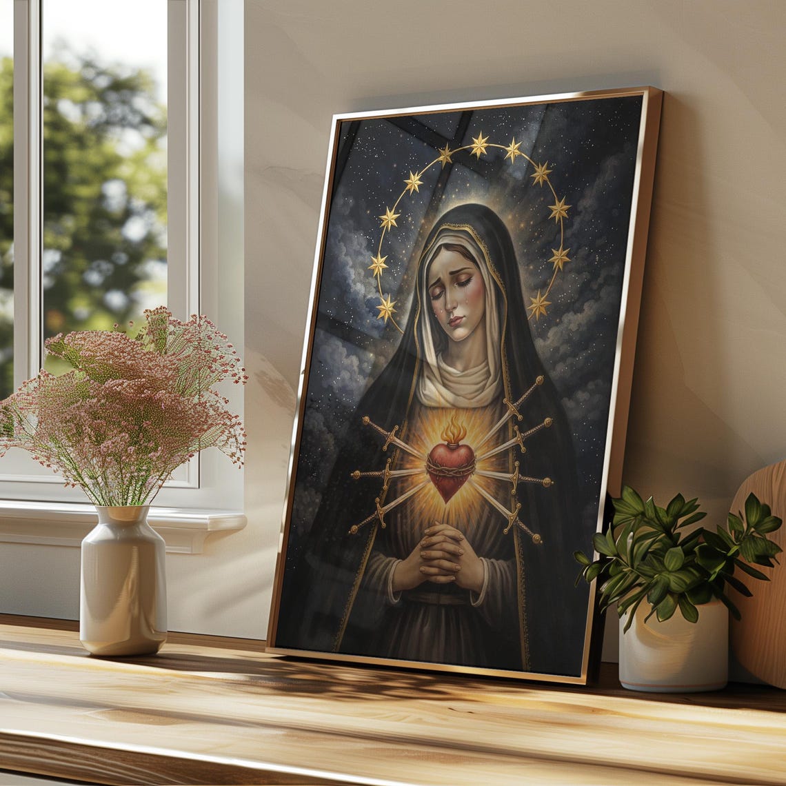 Our Lady of Sorrows Catholic Painting| Religious Art Christian Poster ...