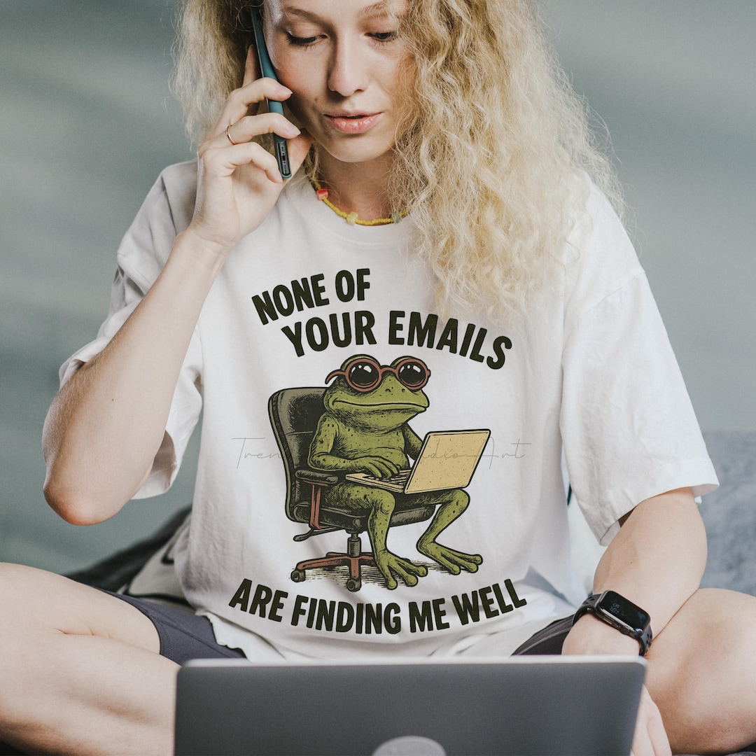Funny Frog Work-from-home PNG: Vintage Office Humor (digital Download ...