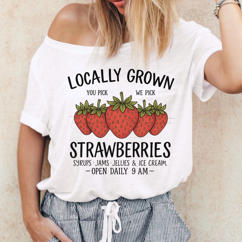 Vintage Strawberry Farm Sign PNG: Country Kitchen Decor (digital File ...