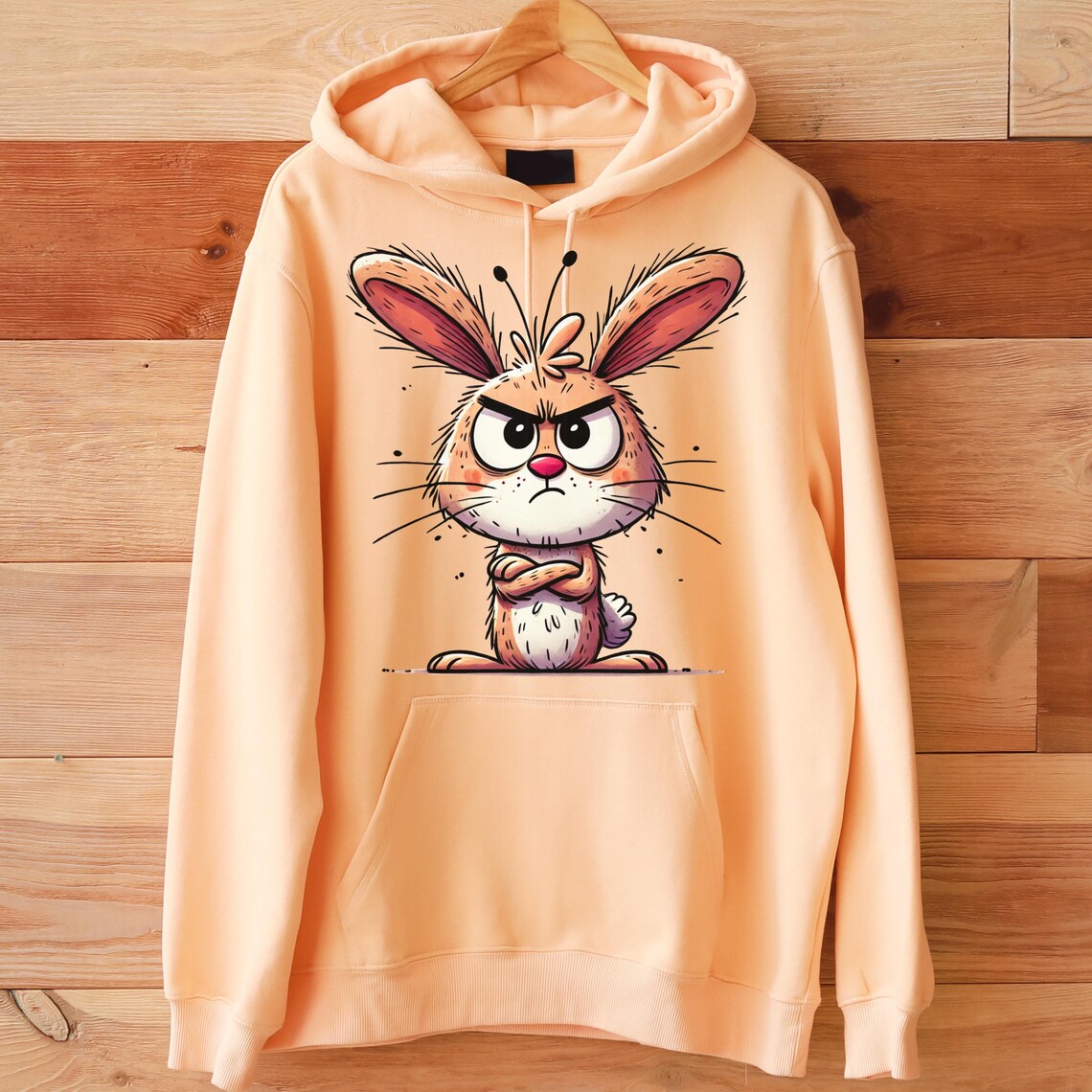 Grumpy Bunny Art: Funny Angry Rabbit Illustration (digital Download) - Etsy