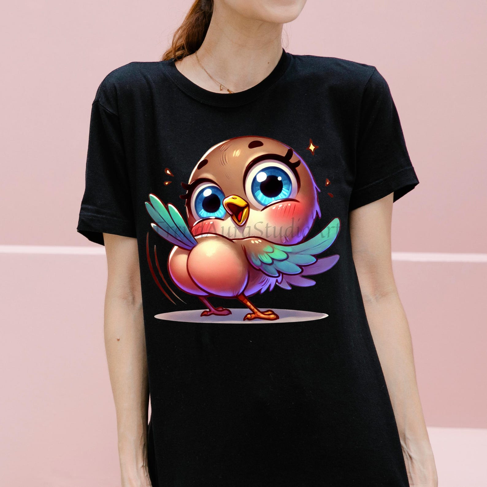 Cartoon Bird PNG, Adorable Big-eyed Bird Illustration (300 Dpi) - Etsy