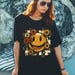 Grunge Smiley Face PNG: Retro Floral Checkered Sublimation Design ...