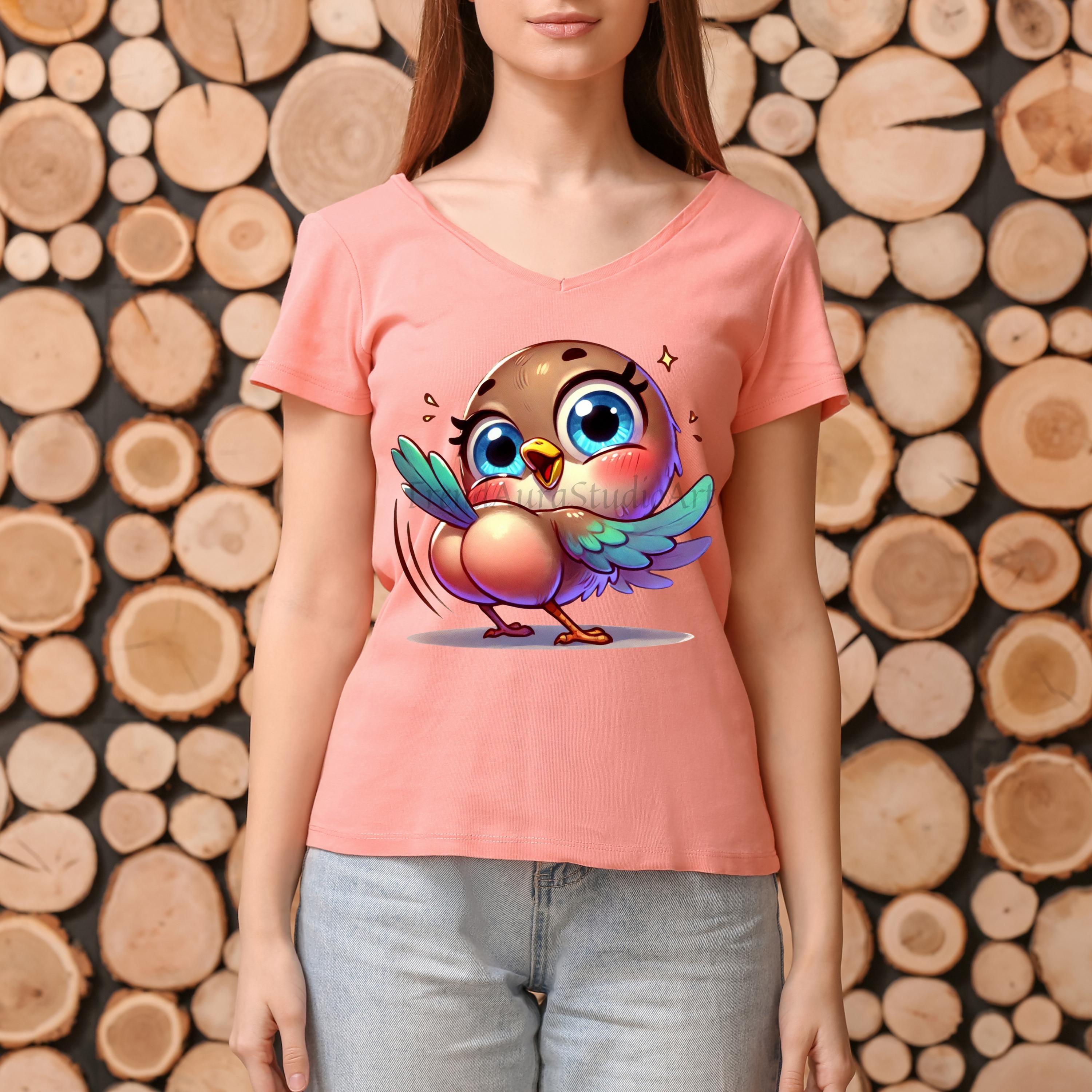 Cartoon Bird PNG, Adorable Big-eyed Bird Illustration (300 Dpi) - Etsy