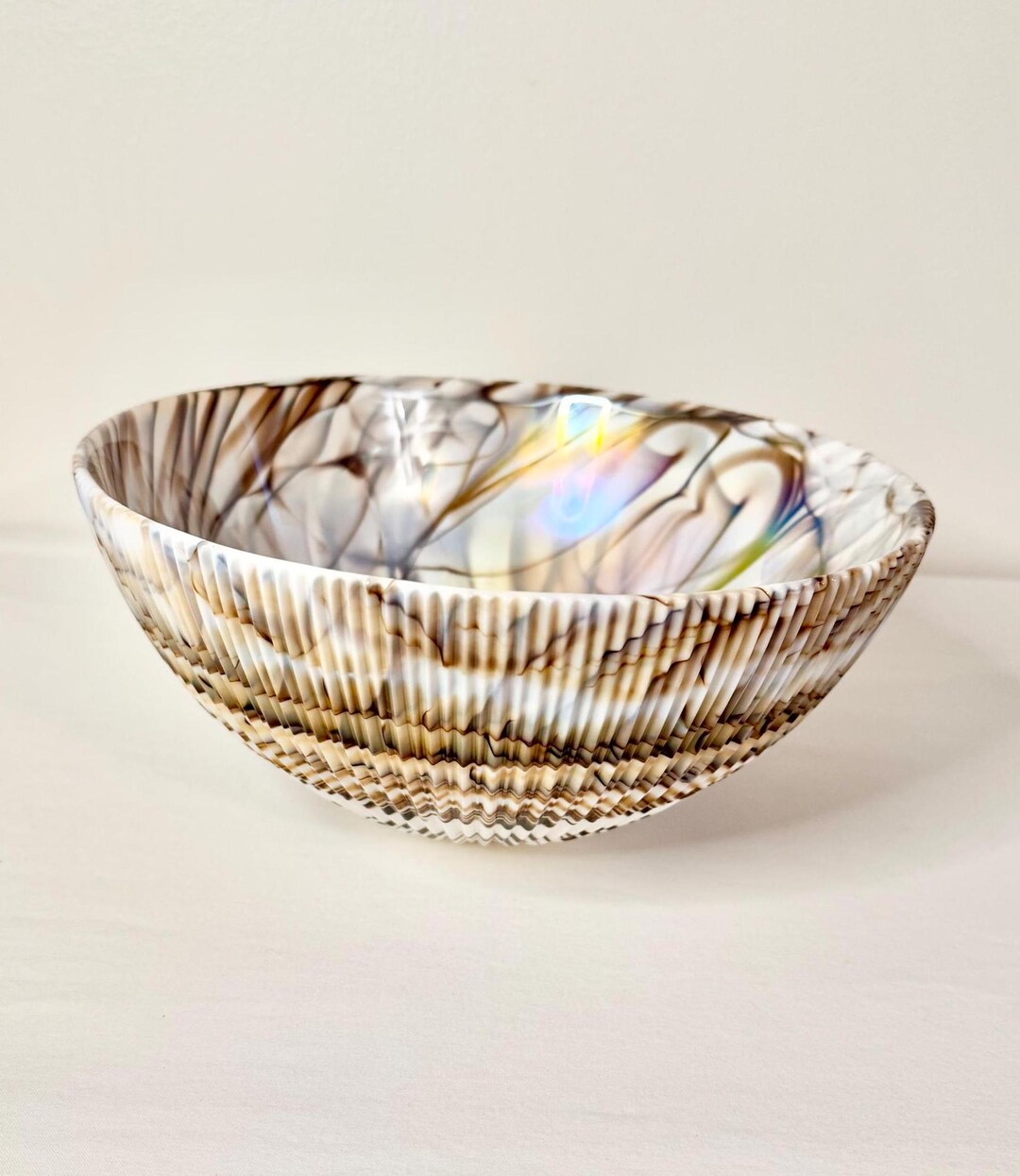 Murano Glass Mother of Pearl Shell Bowl - Etsy