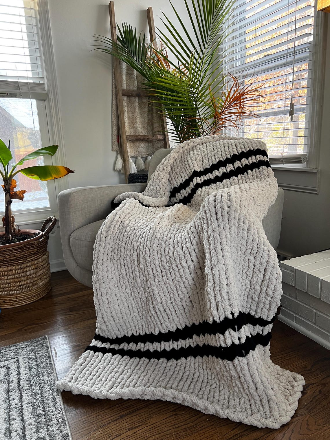 Chunky Knit Blanket Pattern - Etsy