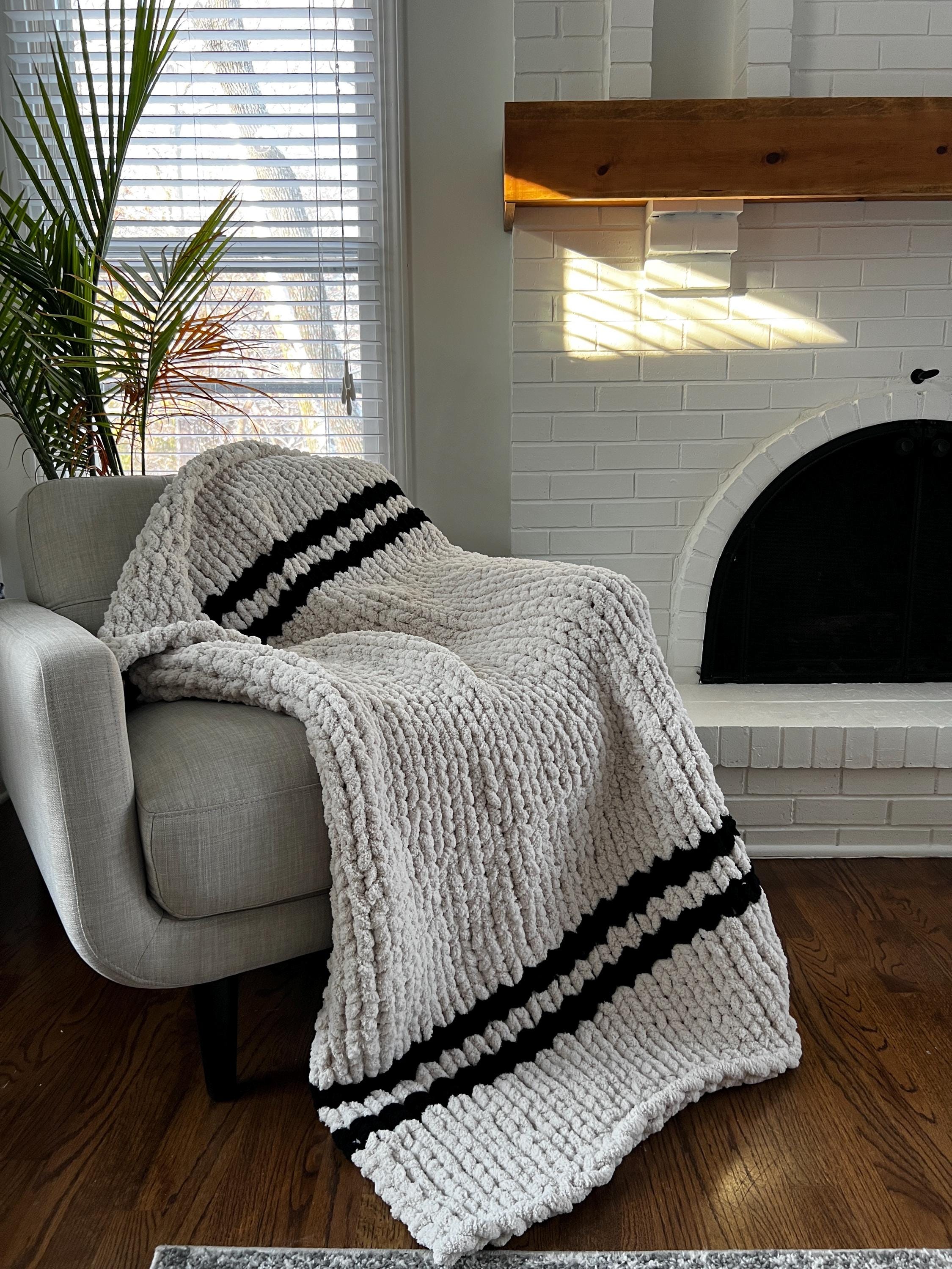 Chunky Knit Blanket Pattern - Etsy