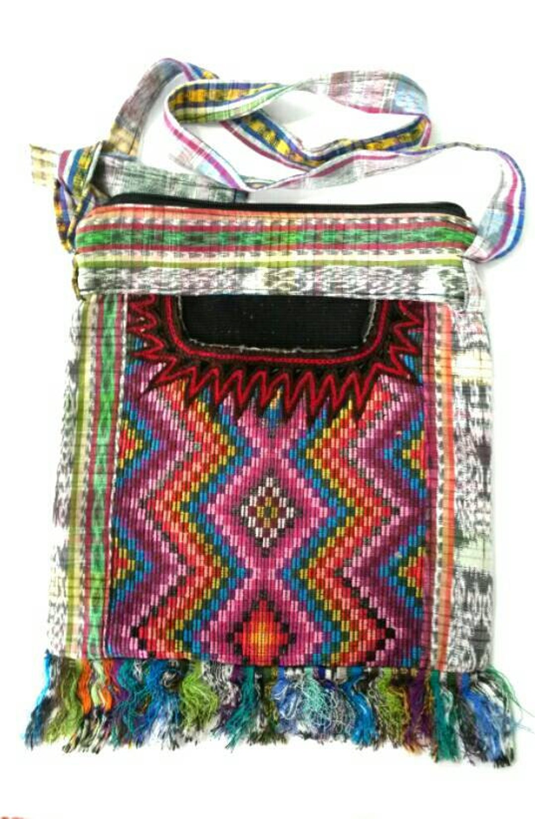 Vintage Mayan Tote Bag Made From Repurposed Embroidered Hand Woven ...
