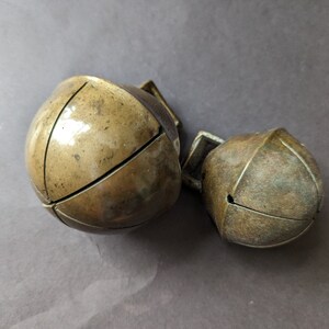 Antique Solid Brass Horse Harness Sleigh Bells Pair of Large Swedish ...