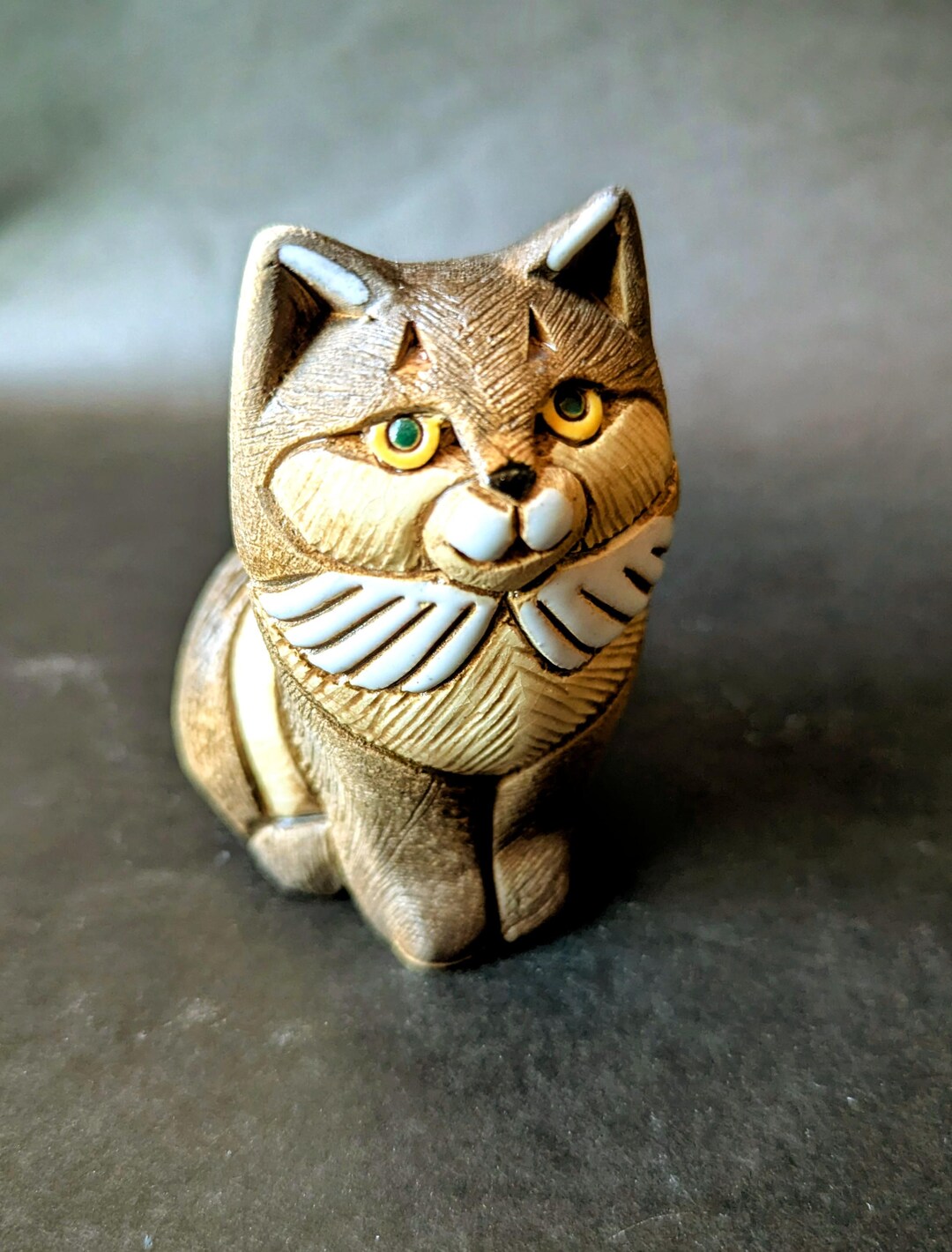 Artesania Rinconada Cat Figurine - Vintage Uruguay Pottery Cat ...