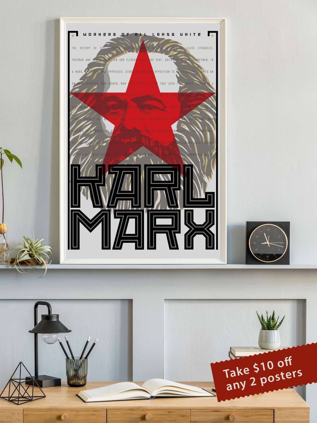 Karl Marx, Karl Marx Poster, Karl Marx Print, Marx Dorm Decor, Marxist ...