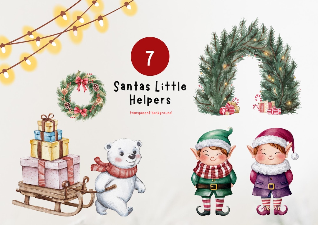 Santa's Little Helpers | Clip Art | Instant Download - Etsy
