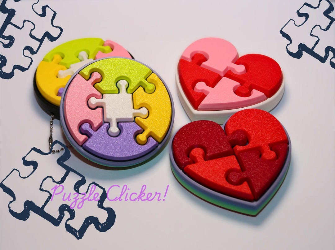 Puzzle Fidget Heart Clicker, Mechanical Keyboard Clicker, Valentine 3D ...