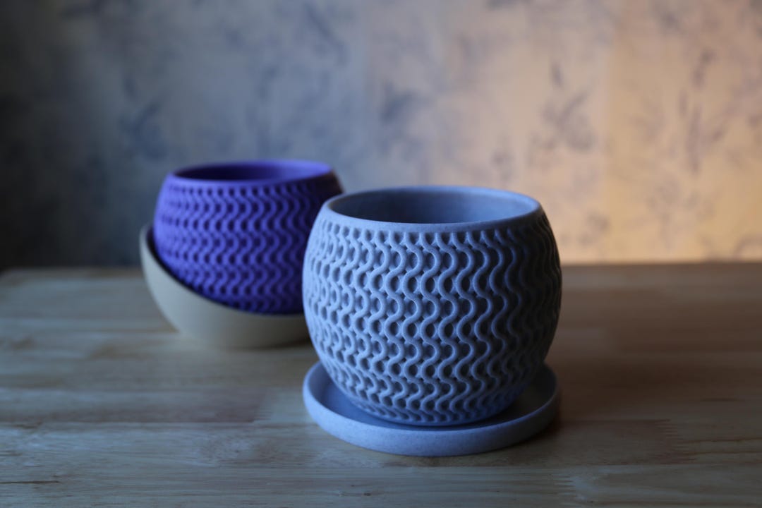 Echo Planter Pots, 3D Printed Plant Pot With Drip Tray, Also Offering ...