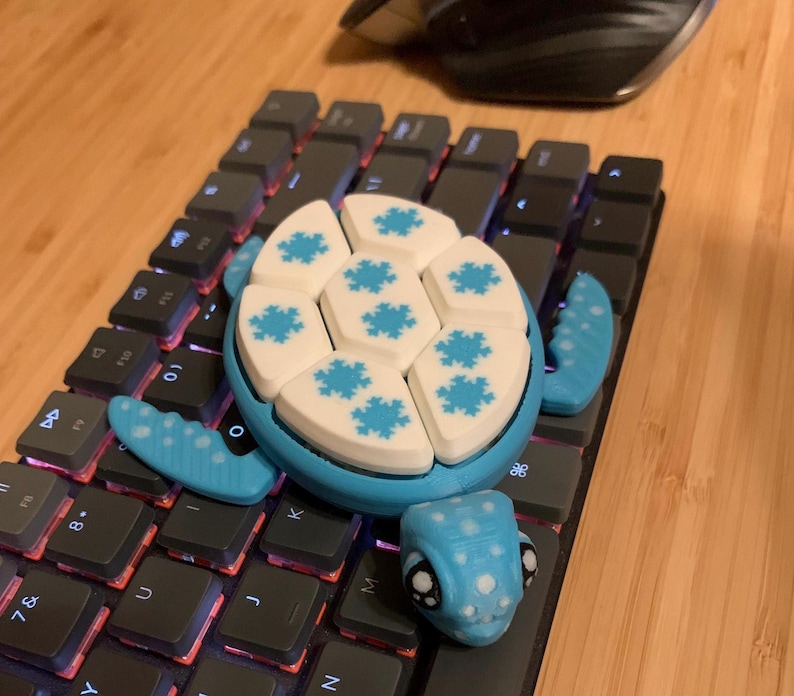 Winter Turtles Fidget Clicker, Valentine, Mechanical Keyboard Clicker ...
