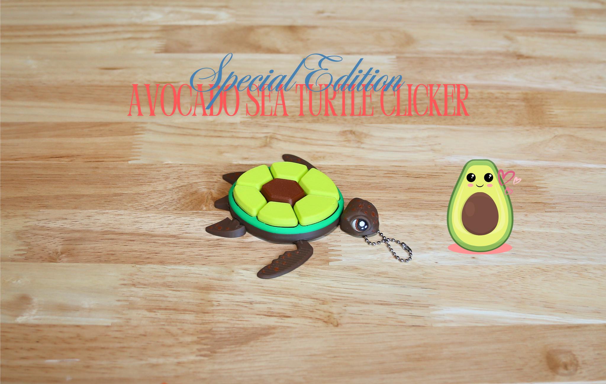 Fruit Sea Turtles Fidget Clicker, Mechanical Keyboard Clicker, Avocado ...