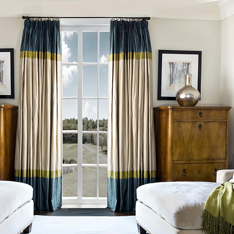 Colorblock Curtains - Etsy