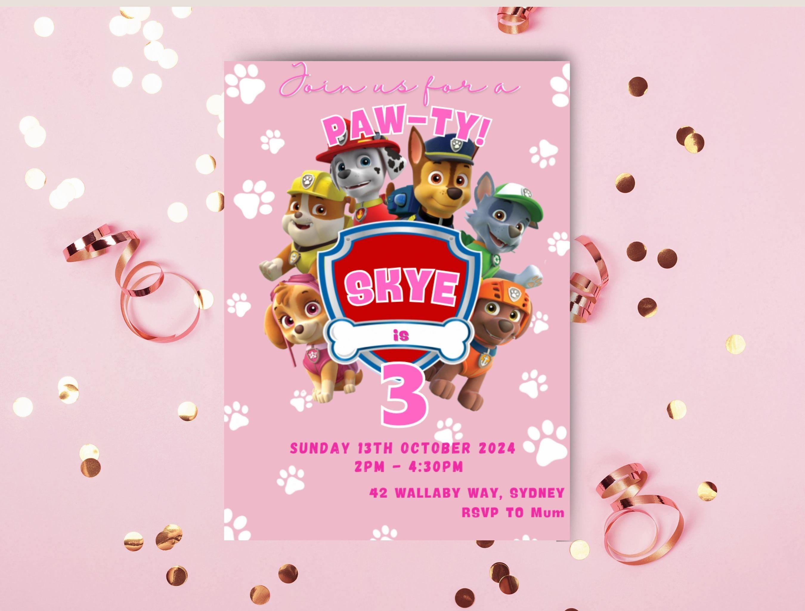 Paw-ty Patrol Birthday Invitation, Calling All Pups, Editable Paw-ty ...
