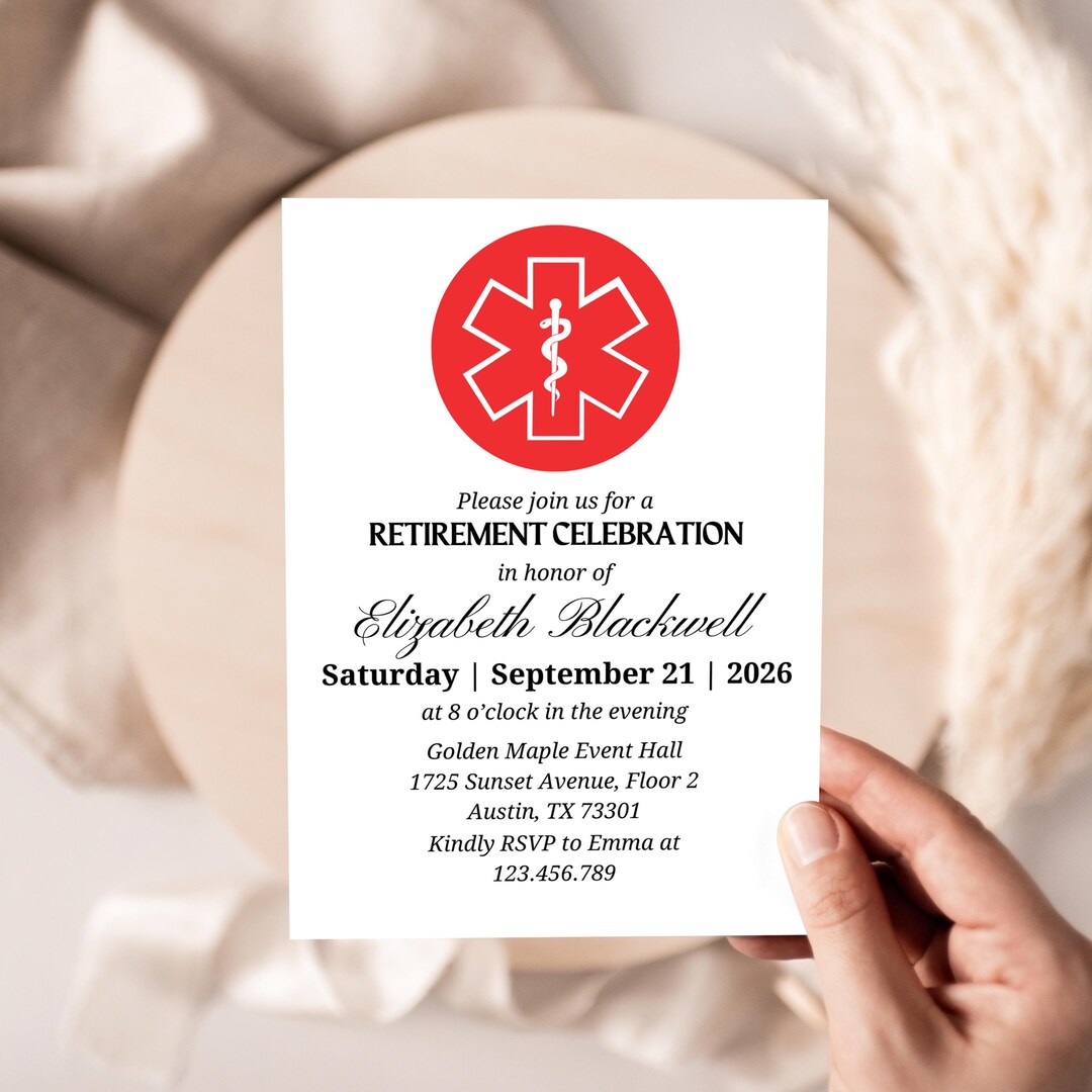 Doctor &nurse Retirement Invitation Template - Nurse Retirement Party ...
