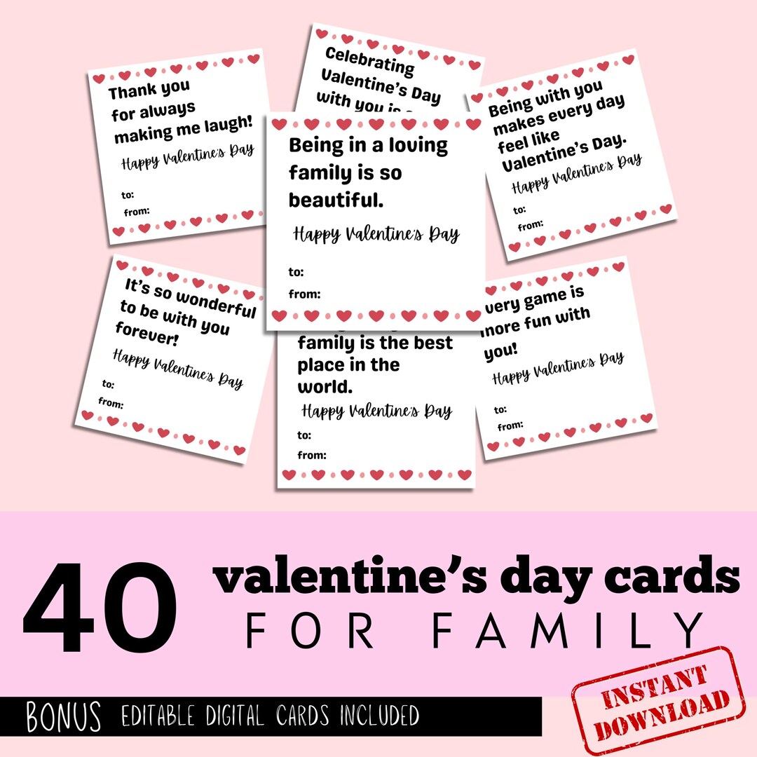 Valentine’s Day Gift Tags, Cute Printable Cards With Heartfelt Messages ...