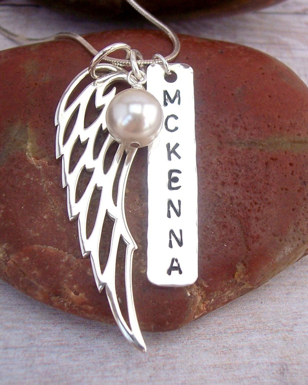 Personalized Necklace MY ANGEL Wing Necklace Custom Baby - Etsy