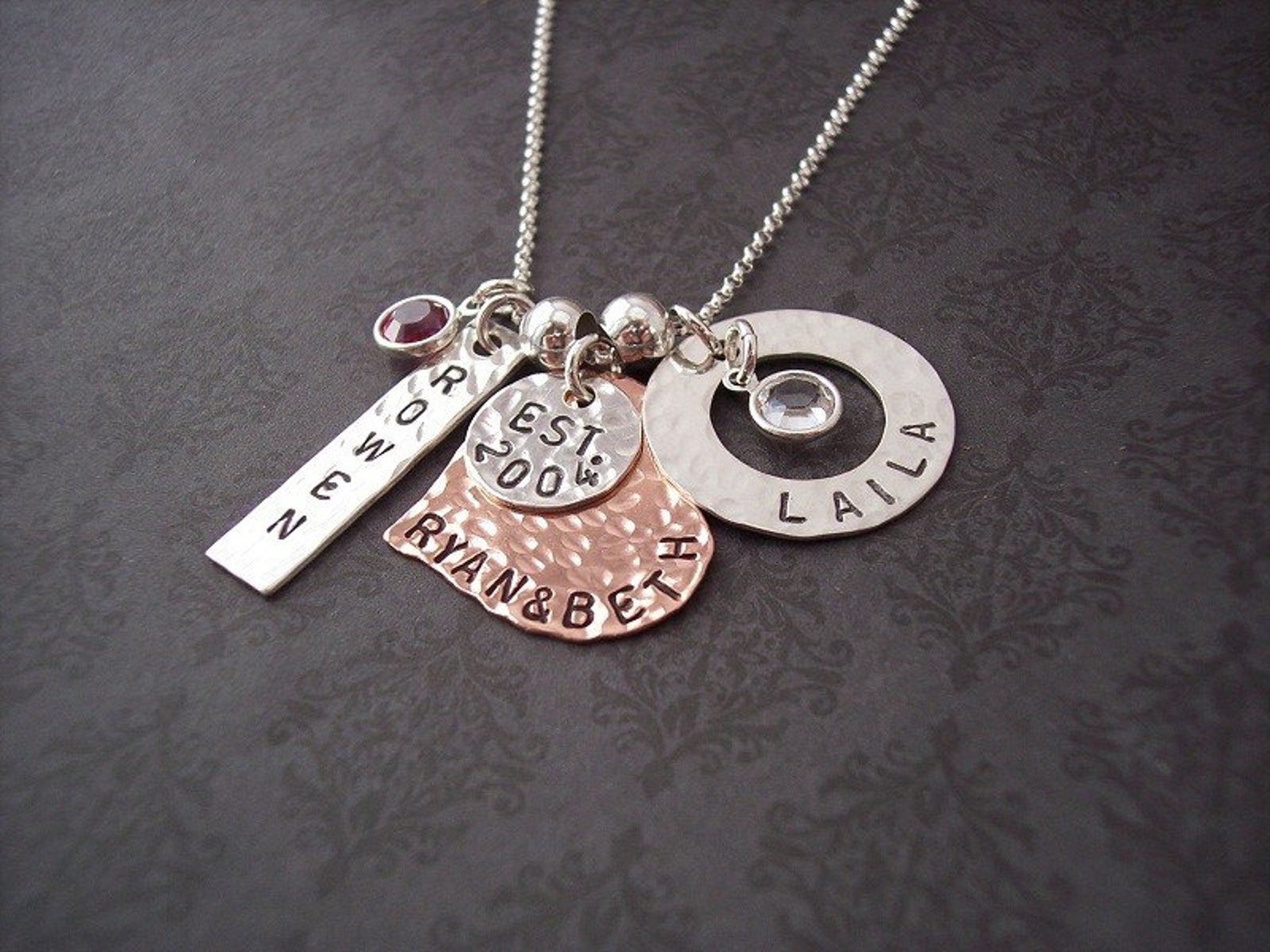 Hand Stamped Jewelry Custom Personalized Necklace FAMILY MATTERS ...