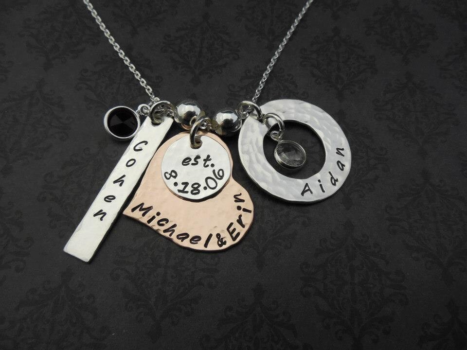 Hand Stamped Jewelry Custom Personalized Necklace FAMILY MATTERS ...