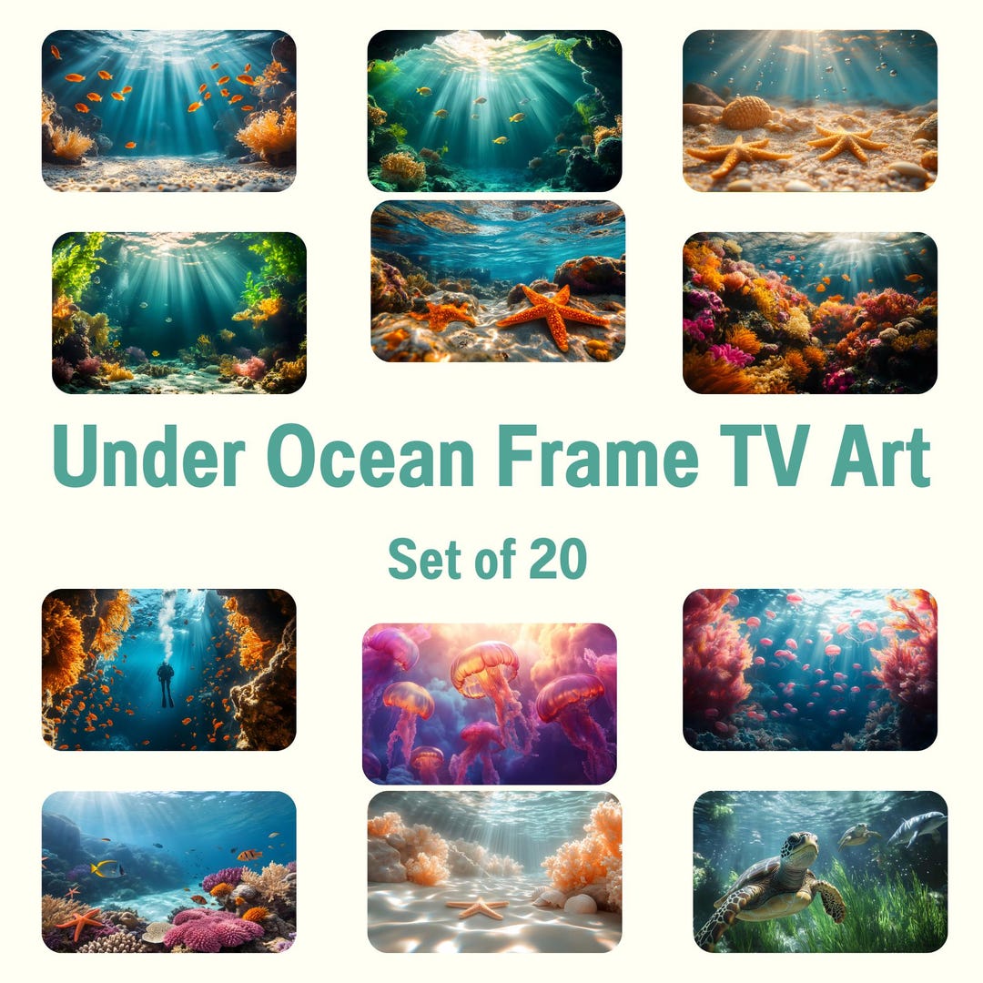 Under the Sea Frame TV Art, Ocean Underwater Tv Art, Instant Download ...