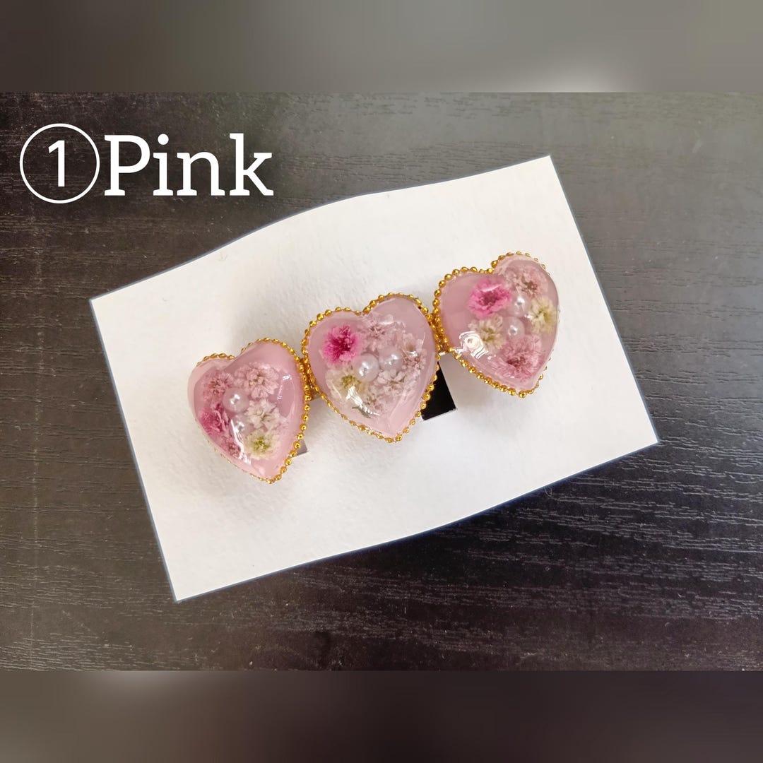 Real Flower | Resin Barrette | Hair Accessory | Resin Hair Barrette ...