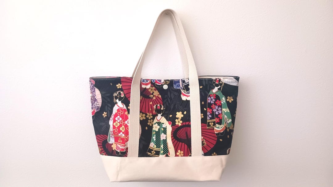 Tote Bag Traditional Japanese Design Japanese Fabric Bag Handmade Tote ...