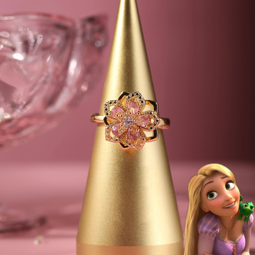 Princess Rapunzel Ring, Adjustable Tangled Fidget Stress Relief Jewelry ...