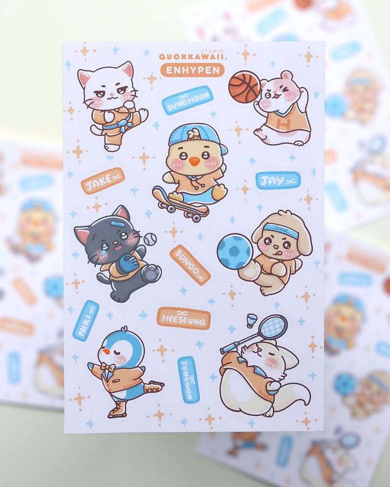 ENHYPEN Inspired Sticker Sheet | K-pop Fan Mini Stickers | Journal ...