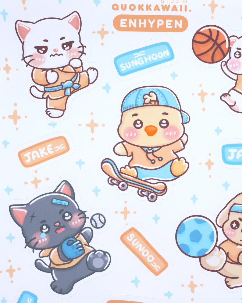 ENHYPEN Inspired Sticker Sheet | K-pop Fan Mini Stickers | Journal ...
