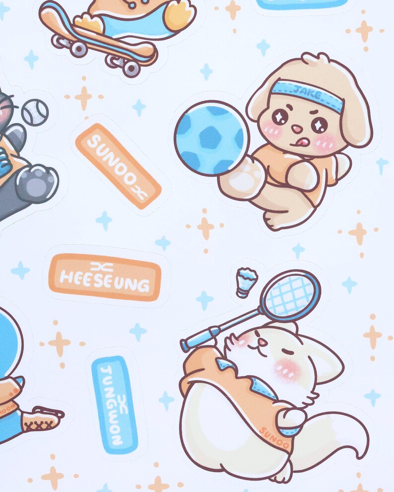 ENHYPEN Inspired Sticker Sheet | K-pop Fan Mini Stickers | Journal ...