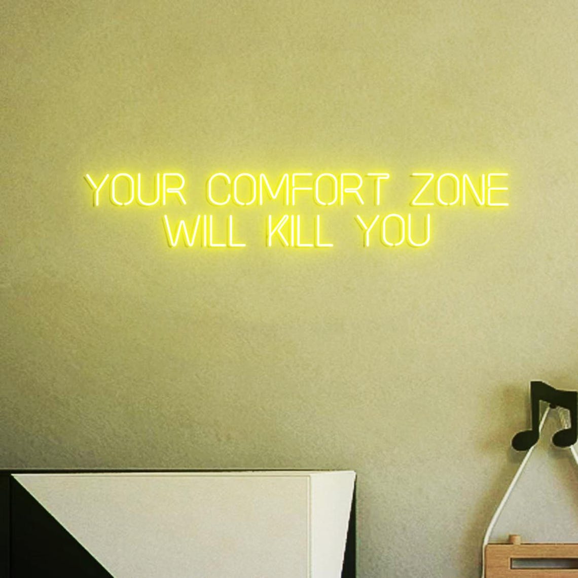 Your Comfort Zone Will Kill You Neon Sign, No Comfort Zone, Motivated ...