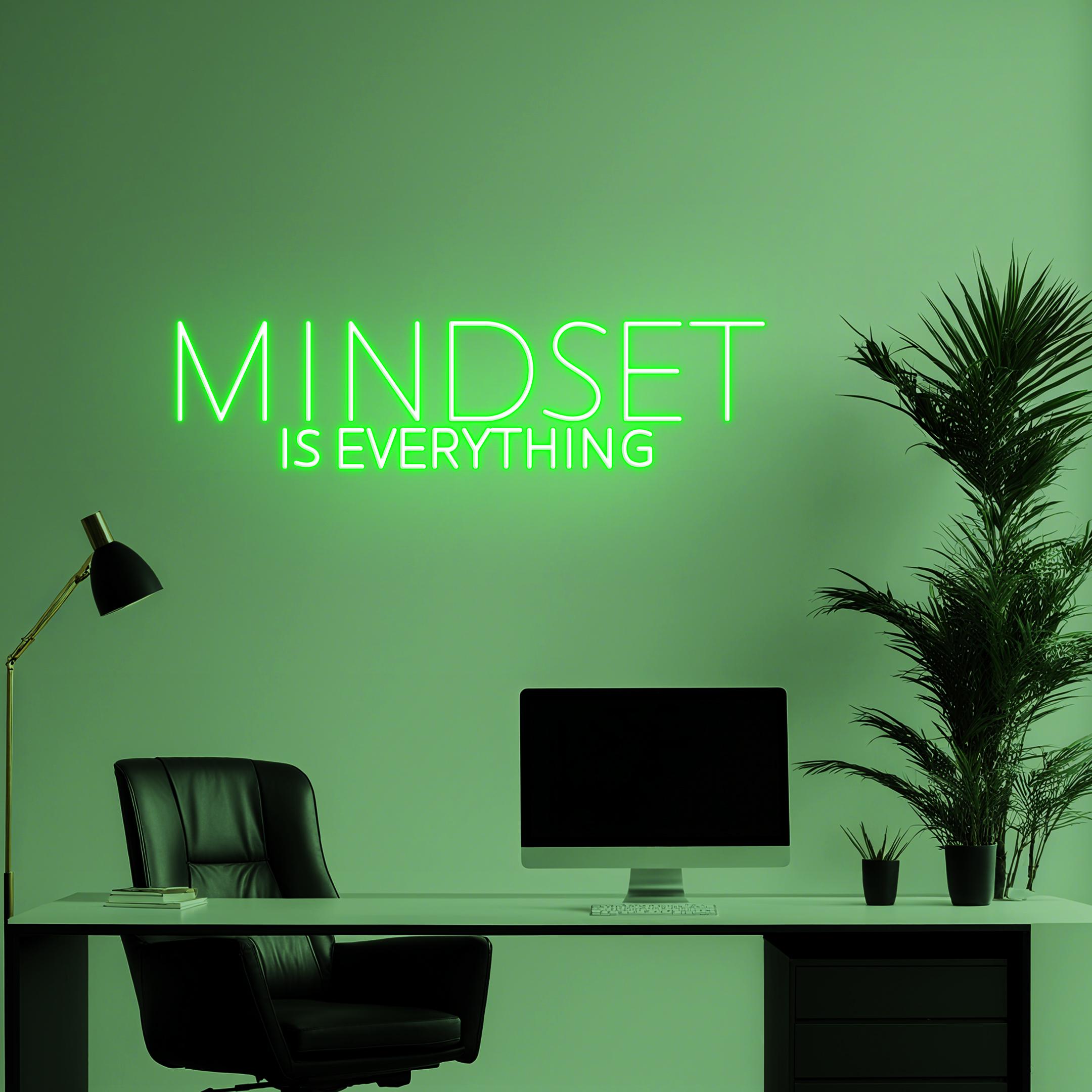 Mindset is Everything Neon Sign | Motivational LED Wall Light ...