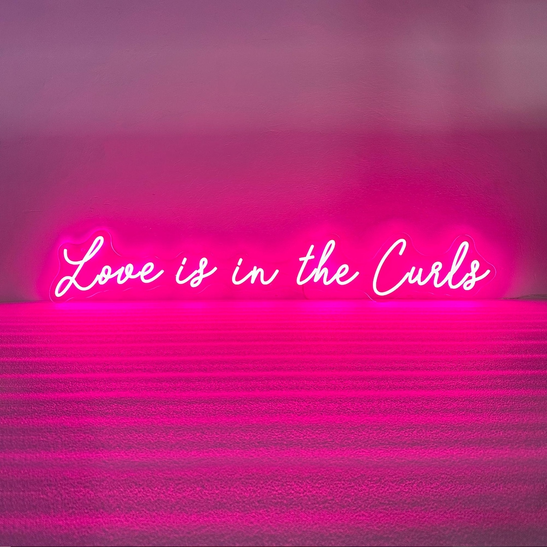 Love is in the Curls Neon Sign, Hair Salon Decor - Etsy