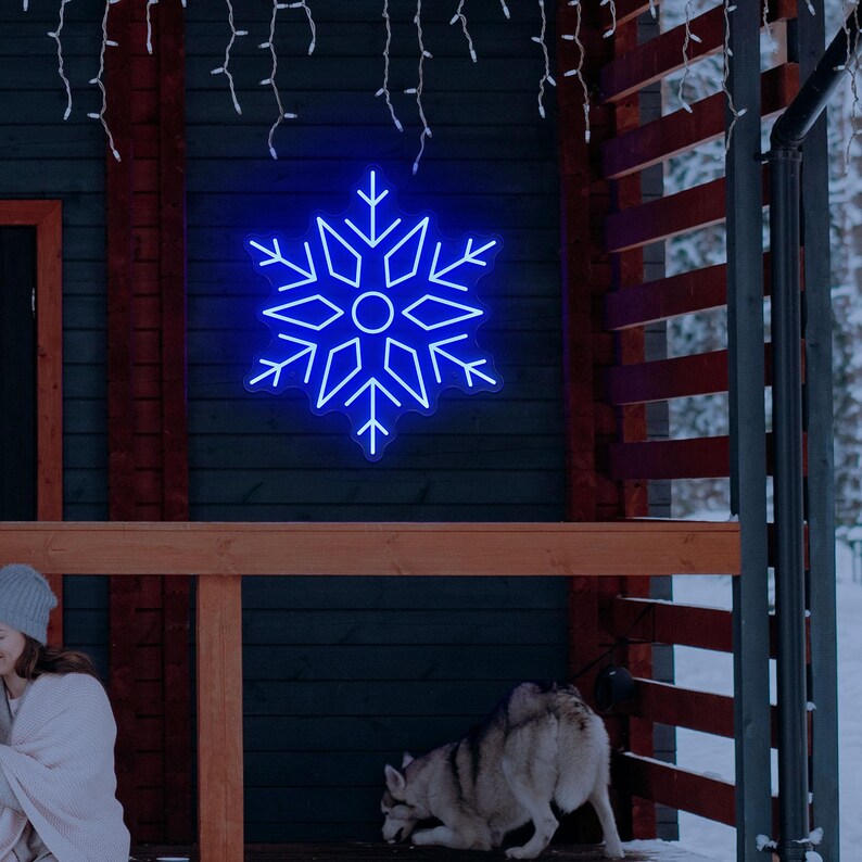 Christmas Snowflake Neon Sign-ice Crystal LED Neon Light, Festive ...