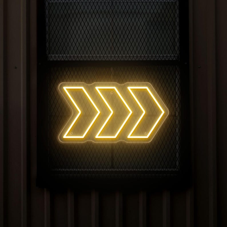 Flashing Arrow LED Neon Sign, Custom Direction Sign, Event Backdrop ...