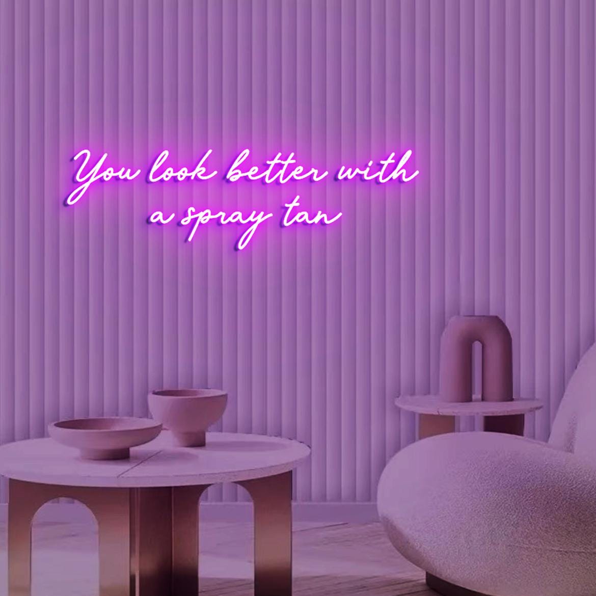 You Look Better With a Spray Tan Neon Sign, Tanning Salon Decoration ...
