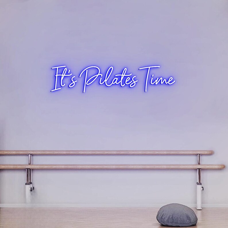 It's Pilates Time Neon Sign, Pilates Sign, Pilates Studio Decor Sign ...