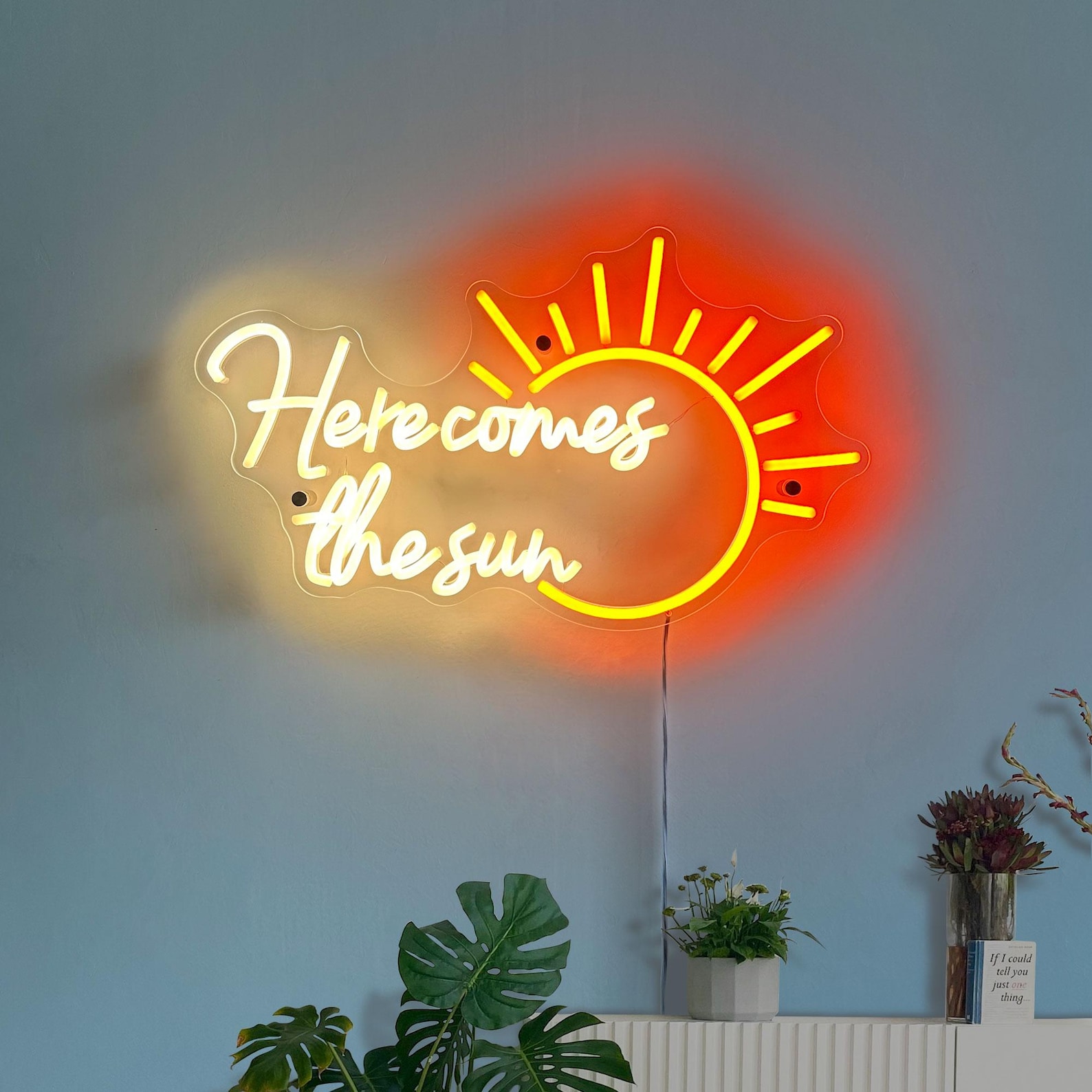 Here Comes the Sun Neon Sign, Nursery Wall Decor - Etsy