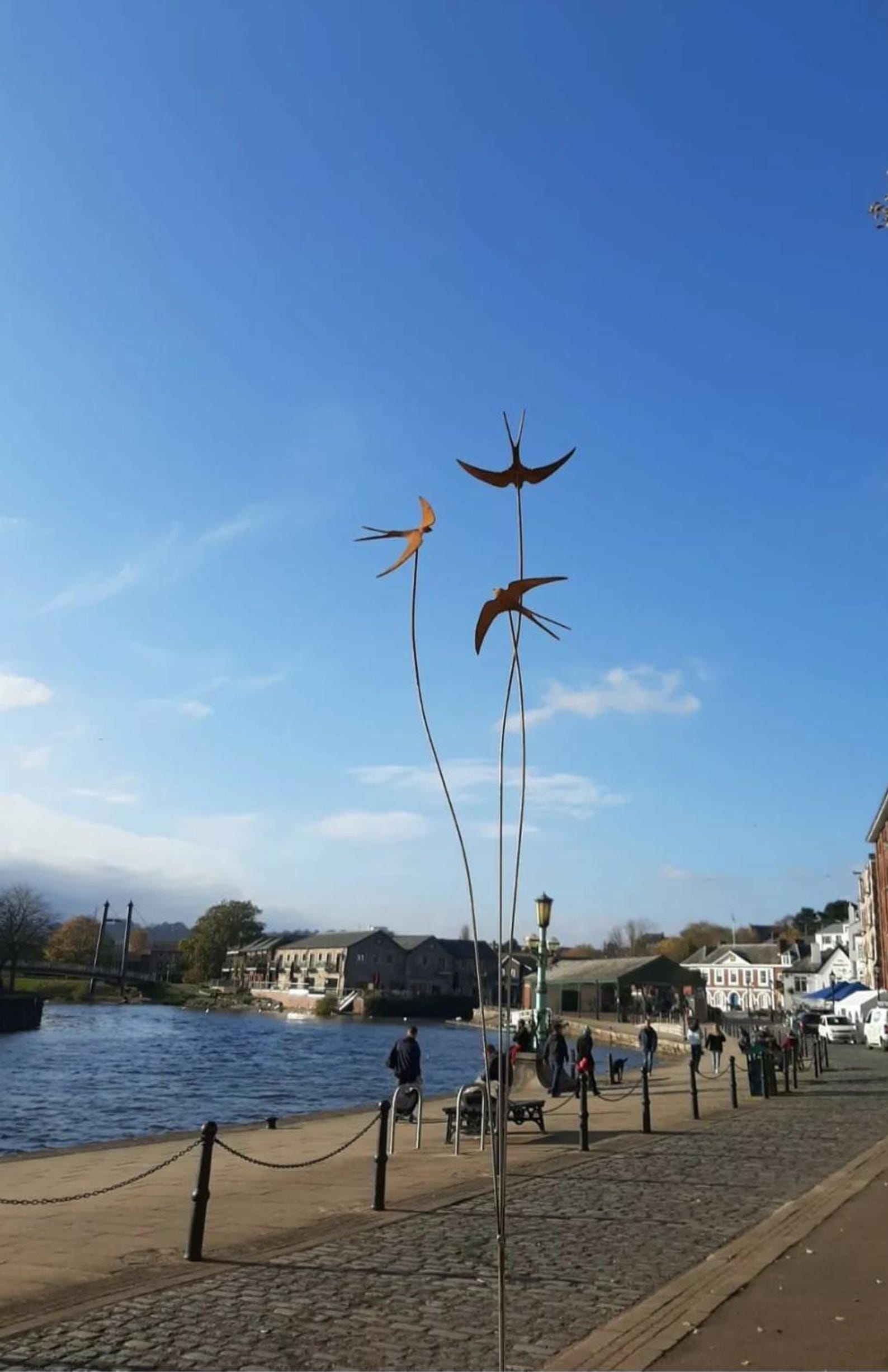 Cuffy's Original Rusty Triple Metal Swallow Scuplture Hand Made in ...