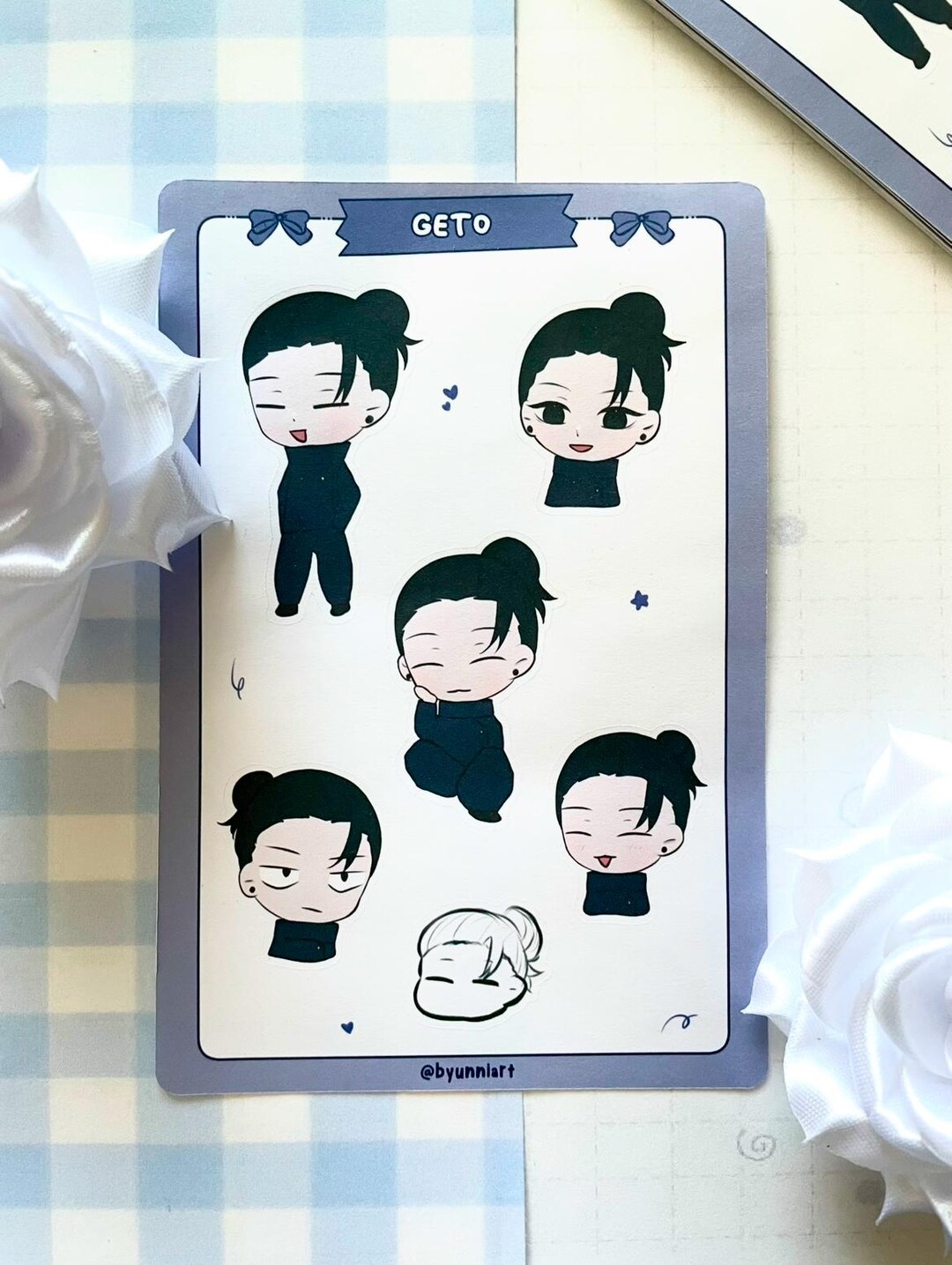 JJK Geto Suguru Sticker Sheet - Kiss Cut Sticker Sheet - Anime Stickers ...