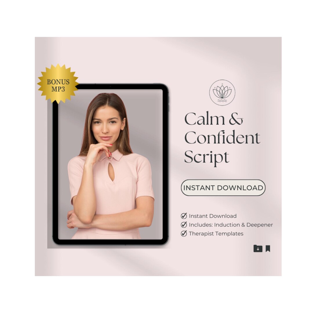 Calm & Confident Self-hypnosis (PDF Instant Download) for Therapists - Etsy