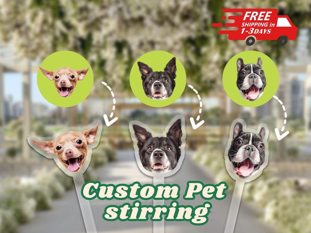 Signature Dog Drink Stir Stick, Acrylic Wedding Pet Stir Sticks, Pet ...