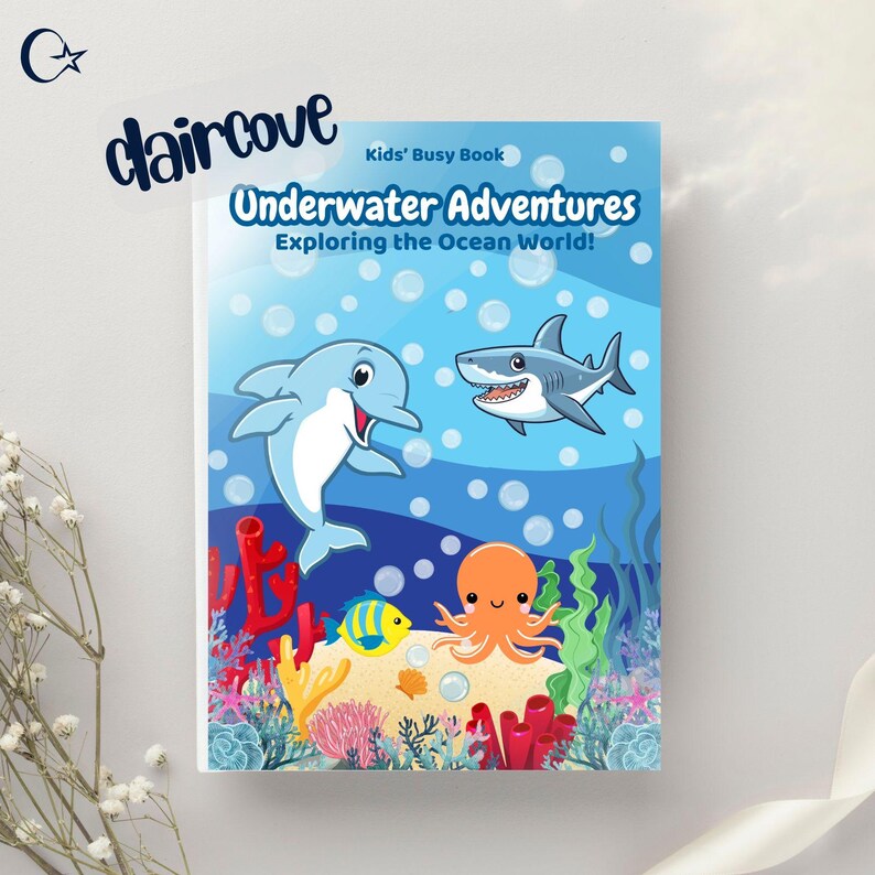 Educational Kids Busy Book Underwater Ocean Themed Digital Worksheet ...