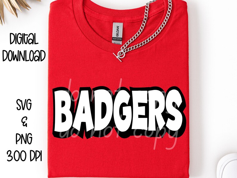 Badgers SVG, Badgers PNG, Mascot Shirt Design, Team Spirit Png, Badgers ...