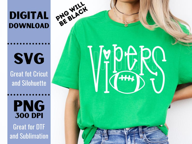 Vipers SVG, Vipers PNG, Vipers Football, Mascot Shirt Design, Team ...